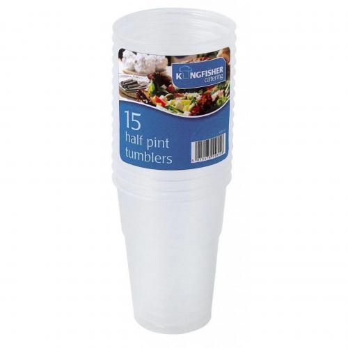 Pack Of 15 Disposable Half Pint 10Oz Clear | 032565 | Plastic Cups