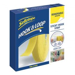 Sellotape Removable Hook Strip | 126623 | Hook and Loops Fasteners