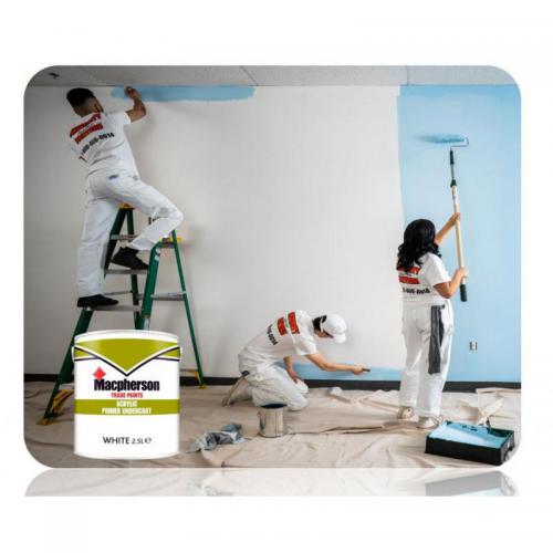 Macpherson Acrylic Primer Undercoat White 2.5 Litre Crown | 131086