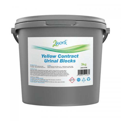 2Work Urinal Cubes 3 Kg Yellow (Pack of | 2W10168 | Toilet Blocks