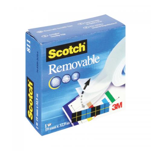 Scotch Removable Magic Tape 811 19mmx33m | 3M66228 | Sticky Tapes