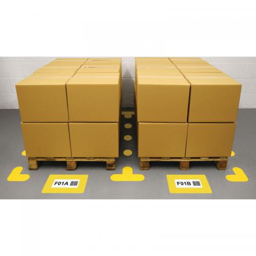 Floor Signals - T - H.200 x W.300 - Pack | BVRWFST50 | Floor Graphics