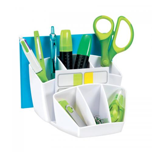 CEP Pro Gloss Desk Tidy White | CEP00022 | Desk Sets & Tidies
