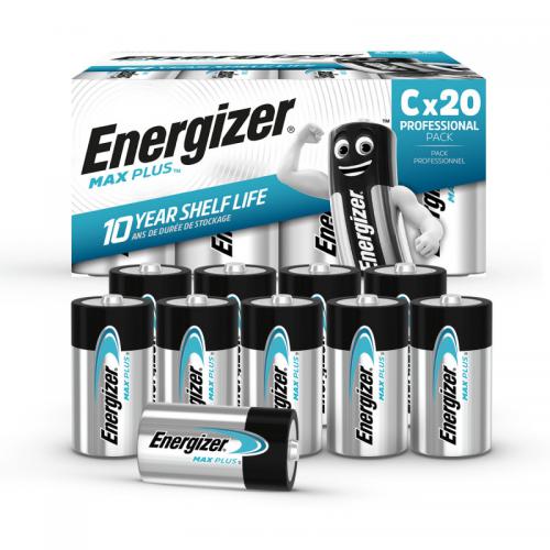 Energizer Max Plus Alkaline C Pack of 20 | CTSTBT0012 | C Batteries