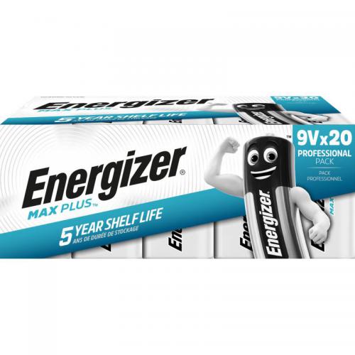 Energizer Max Plus Alkaline 9V Pack of 20 | CTSTBT0014 | 9v Batteries
