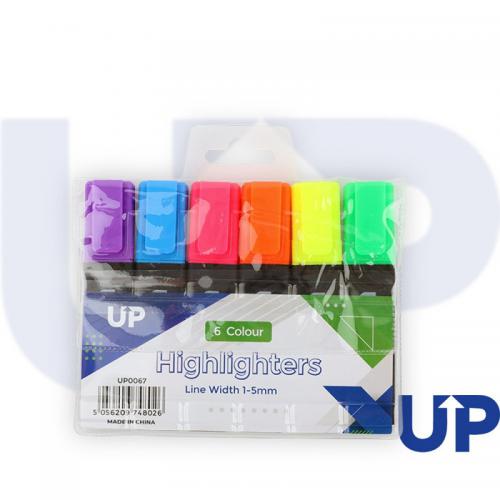 UP Highlighter Assorted Wallet (6) | CTSTUP0067 | Highlighters