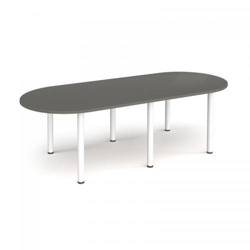 Radial end meeting table 2400mm x | DMFDRL2400WHOG | Meeting Tables