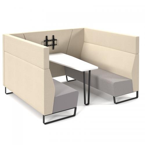 Encore² open high back 6 | DMFENCOPPOD06MF | Booths - Made To Order