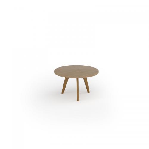 Unity coffee table 800 dia with solid oak | DMFUCC8KO | Coffee Tables