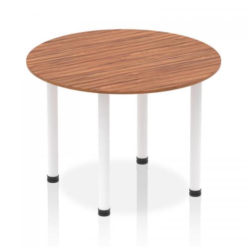 Impulse 1000mm Round Table Walnut Top | DYNI003769 | Round Tables