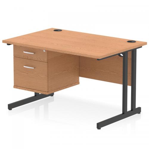 Impulse 1200 x 800mm Straight Office | DYNI005450 | Pedestal Desk