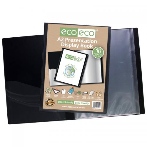 A2 50% Recycled 10 Pocket Presentation | ECO044 | Display Books