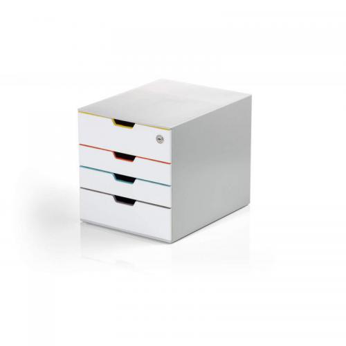 A4 Drawers Durable VARICOLOR SAFE 4 Drawer Lockable GDPR Colour Coded ...