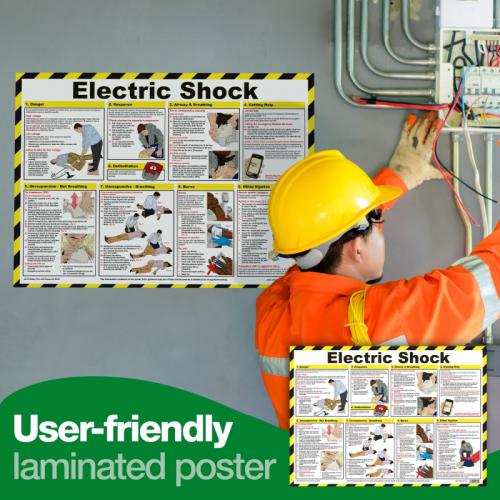 Electric Shock First Aid | EXR62859FA | Health and Safety Signs