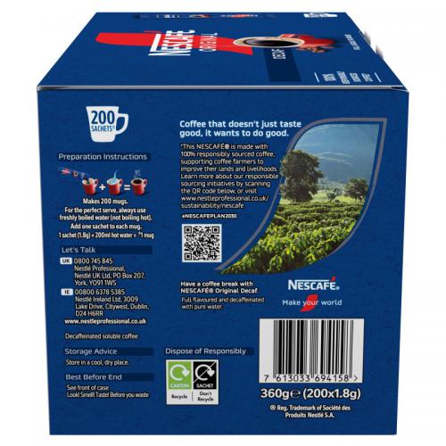 Nescafe Original Decaffeinated Instant | EXR66830NE | Decaf Coffee
