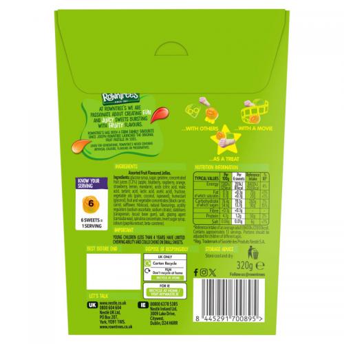 Rowntrees Randoms Sweets Carton 320g - | EXR70552NE | Confectionery