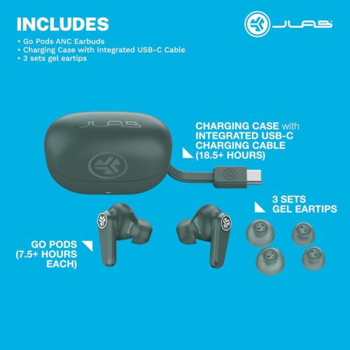 JLab Audio Go Pods Active Noise | EXR8JL10456522 | Headphones