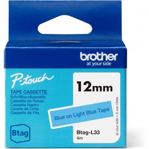Brother 12mm Blue on Light Blue | EXRBRBTAGL33 | Label Tapes