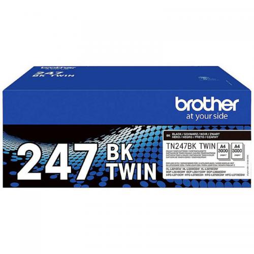 Brother Black Toner Cartridge | EXRBRTN247BKTWIN | Ink Cartridges