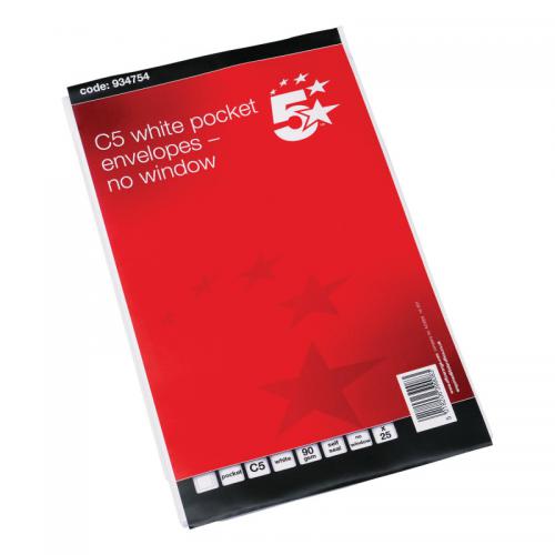 5 Star C5 Pocket Envelope Self Seal | FS934754 | C5 Envelopes (A5)