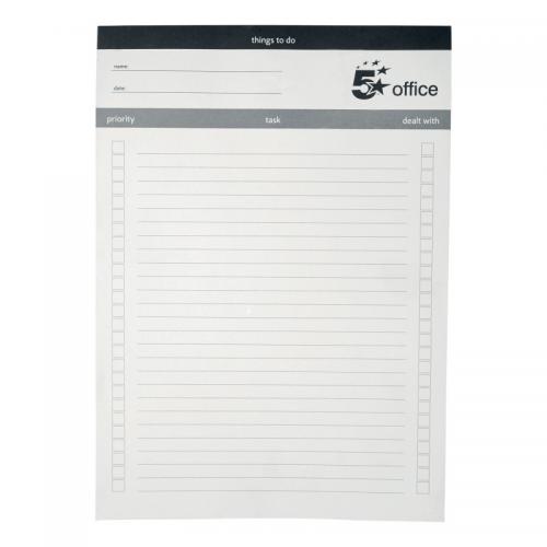 5 Star Things To Do Today Pad A4 | FS938295 | Telephone & Message