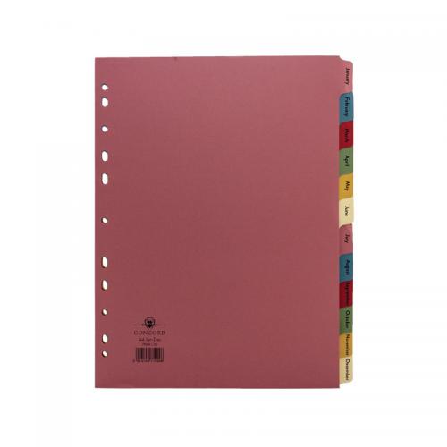 Concord Divider January-December A4 | JT71999 | Monthly Dividers