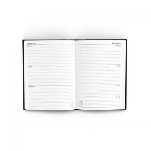 Desk Diary Week To View A4 Black 2025 | KFA43BK25 | A4 Diaries