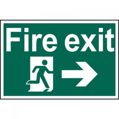 Fire Exit Running Man Arrow Right - | SLBY419189 | Fire Safety Signs