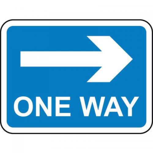 600 X 450mm Dibond One Way Right Arrow Road Sign | SLBY419650