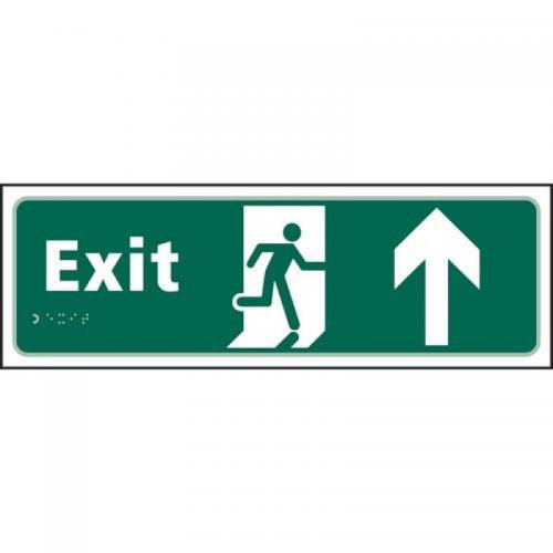 Exit Man Running Arrow Up - Taktyle (450 X 150mm) | SLBY421441