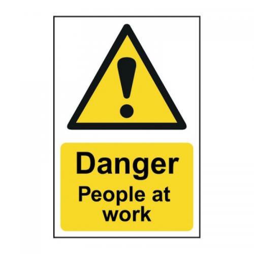 Danger People At Work - 1.2mm Recyclable | SLBY422907 | Danger Signs
