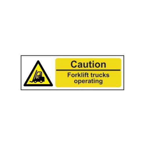 Caution Fork Lift Trucks Operating - | SLBY423131 | Caution Signs