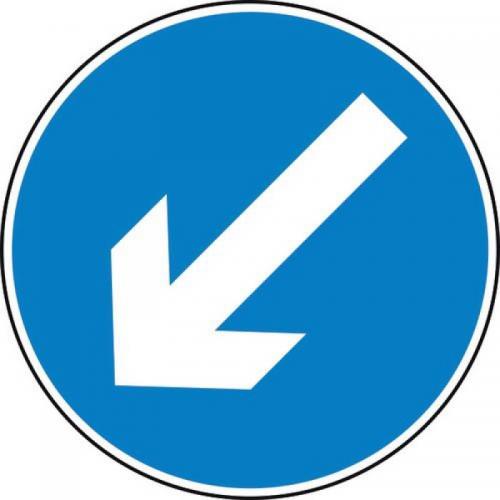 Keep Left Arrow - Classic Roll Up Traffic Sign | SLBY424322