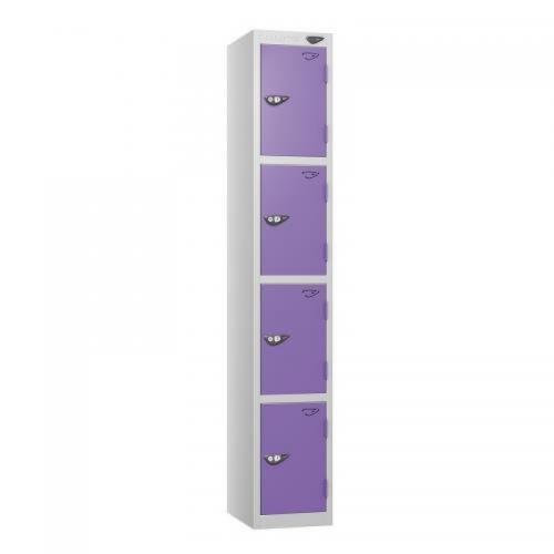 4 Tier - Steel Locker Flat Top - Pearl Silver | SLBY435813