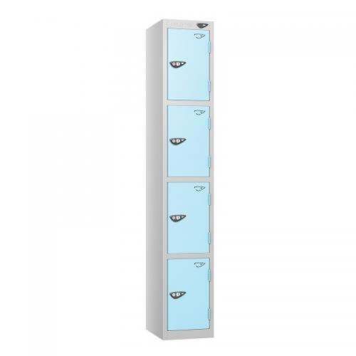 4 Tier - Steel Locker Flat Top - Pearl Silver | SLBY435814