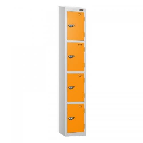 4 Tier - Steel Locker Sloping Top - Pearl | SLBY436234 | Lockers