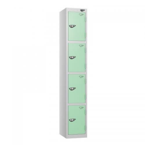4 Tier - Steel Locker Flat Top - Pearl Silver | SLBY436893