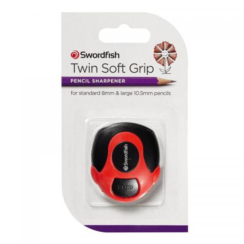 Swordfish Twin Soft Grip Sharpener | SNPK40289 | Pencil Sharpeners