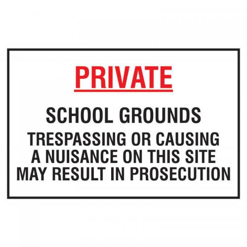 Educational Sign: Private School grounds | SPCEDU011 | Safety Signs