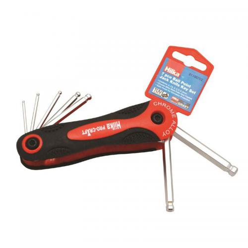 Hilka 7pc Metric Jack Knife Hexagon Key Set | SPCHX20P | Tools