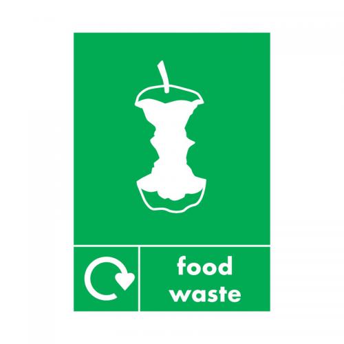 A5 Sign Self Adhesive Food Waste | SR21572 | Waste Disposal Signs