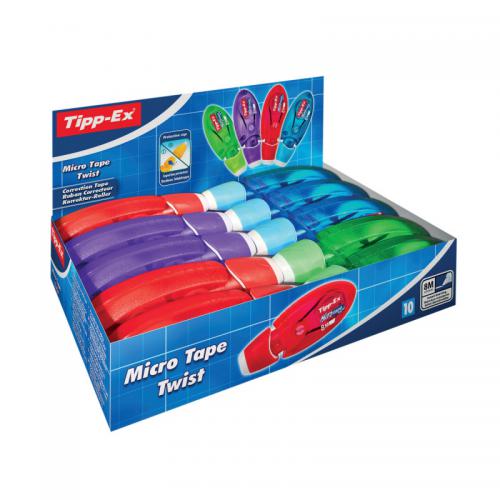Tippex Micro Twist Correct Tape (10 Pack) | TX12005 | Correction