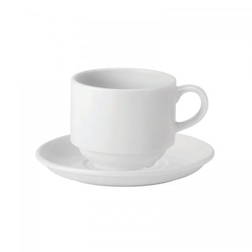 Pure White Stacking Cup x6 + | UTP800001 | Cutlery and Crockery